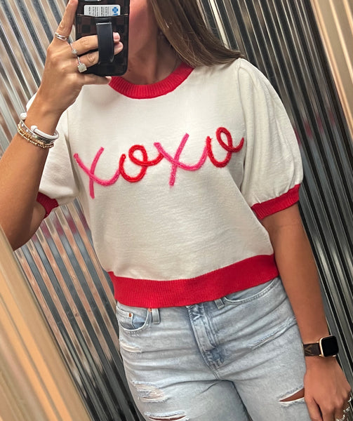 XOXO Lurex Thread Puff Sleeve Sweater Ivory - Southern Fashion Boutique ...