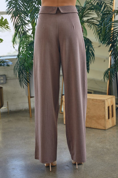 Woven Tailored Pants Pecan - Southern Fashion Boutique Bliss